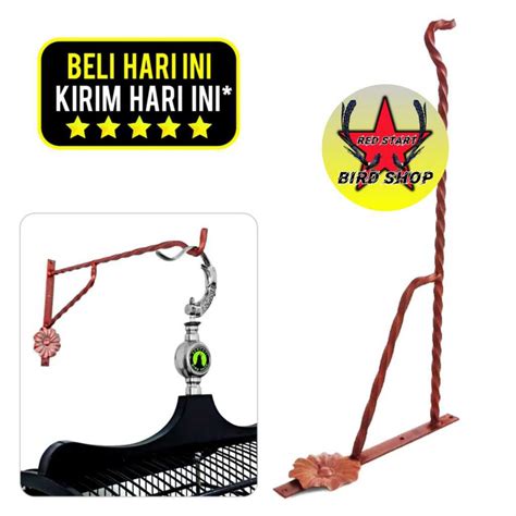 Jual Gantungan Sangkar Kandang Burung Murai Lovebird Kacer Cucak Ijo Rowo Gantungan Besi Ulir