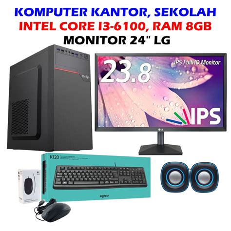 Jual Paket Komputer Kantor Core I Gen Led Lg Samsung Inforce Pixel Wide Keyboard Mouse