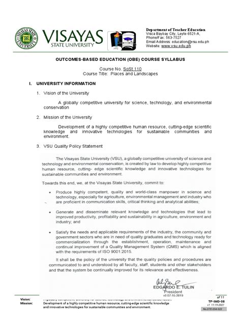 Revised Syllabus In Places And Landscapes 2022 Pdf Sustainability