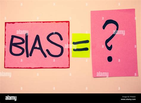 Handwriting Text Bias Concept Meaning Unfair Subjective One Sidedness Preconception Inequality