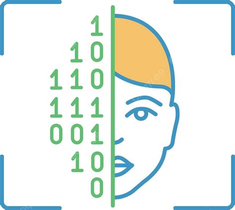 Face Scanning Procedure Color Icon Analysis Security Drawing Vector