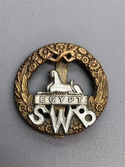 Original Ww2 British Army South Wales Borderers Regiment Cap Badge