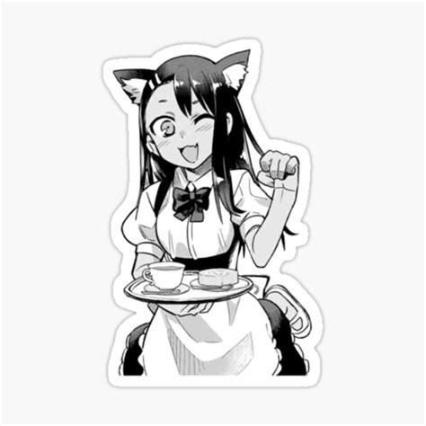 Pegatina Orejas De Gato Nagatoro De Emanuelrocha Redbubble