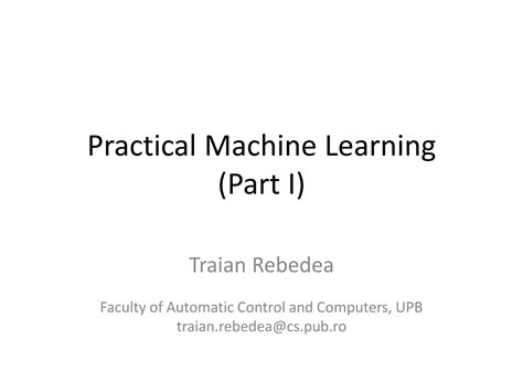 Practical Machine Learning Part 1 Pdf