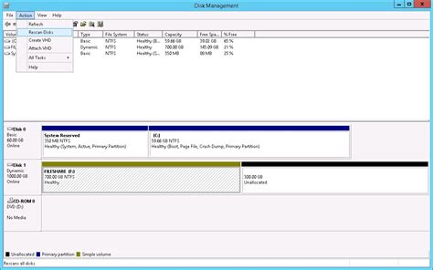 Windows 2012r2 Extend Disk There Is Not Enough Space Available On