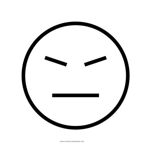 Imagen De Emoji Enojado Para Colorear