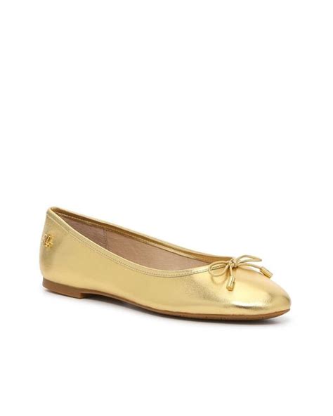 Lauren By Ralph Lauren Jayna Ballet Flat In Metallic Lyst