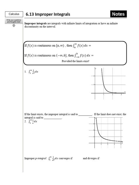 Calc 613 Packet Pdf Integral Limit Mathematics