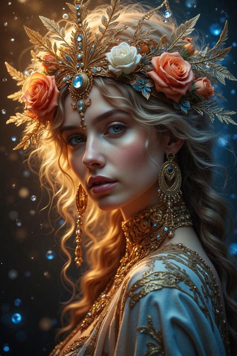 Art by Josephine Wall, a portr | image created by andux | Tensor.Art