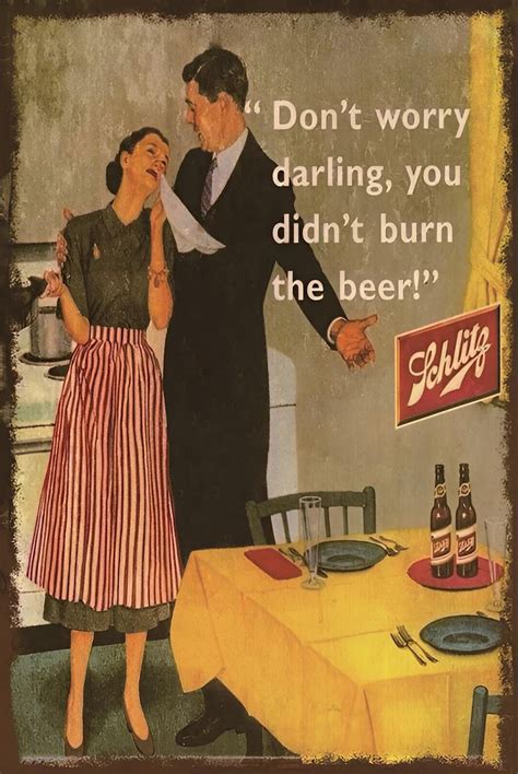 Vintage Schlitz Beer Ad Print Funny Housewife Art Digital Download