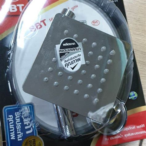 ชุดฝักบัว ก้านแข็ง สแตนเลส โครเมี่ยม หัว สแตนเลส Sbt 013 Th