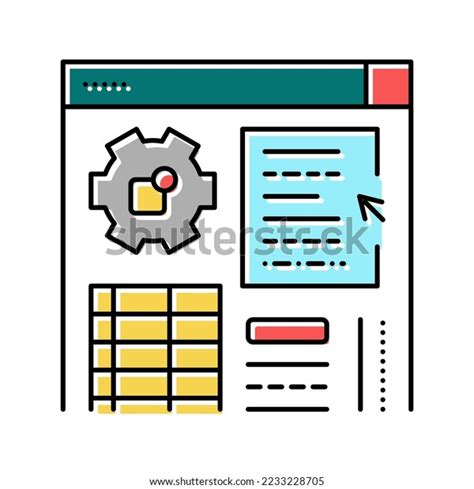 Application Erp Color Icon Vector Application Stock Vector Royalty