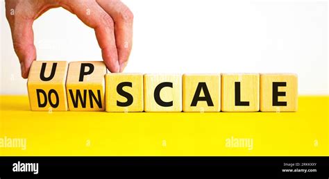 Upscale Or Downscale Symbol Concept Words Upscale Or Downscale On