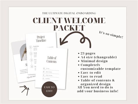 Client Welcome Packet Virtual Assistant Welcome Packet Coaching Onboarding Template Price