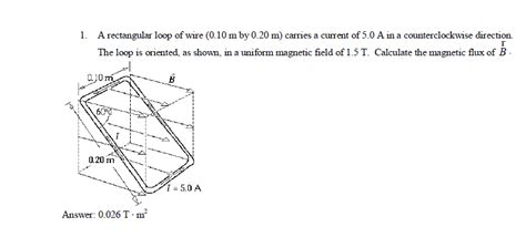 A Rectangular Loop Of Wire 010 In By 020 M