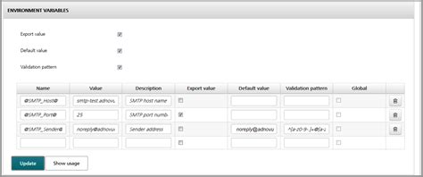 Variables Nevis Documentation
