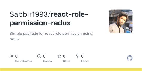 GitHub Sabbir React Role Permission Redux Simple Package For React Role Permission Using