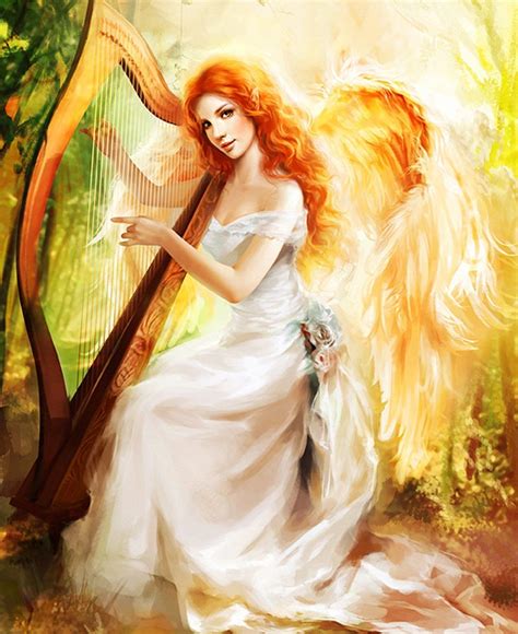 angel with a harp Fairy Angel, Angel Art, Angel Stories, I Believe In ...