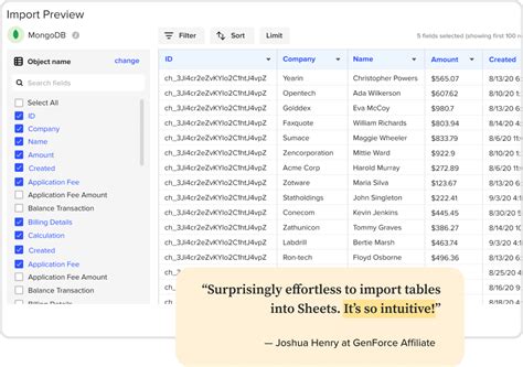 Connect MongoDB To Google Sheets In Minute
