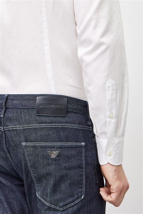 Emporio Armani엠포리오 아르마니 남성 사선 로고 레귤러 핏 셔츠 Sivillage 에스아이빌리지
