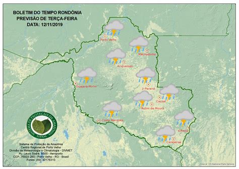 Sipam Prevê Chuva Em Todas As Regiões De Rondônia Nesta Terça Geral