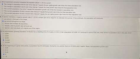 Solved 1 Which Statement Correctly Translates The Equation
