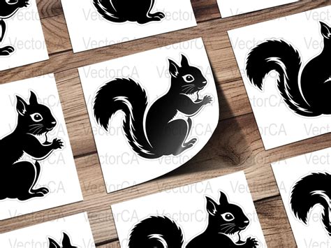 Squirrel Svg Clipart Digital Squirrel Png For Crafting Print