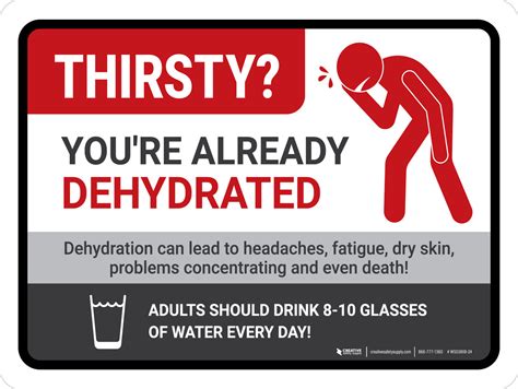Thirsty Youre Already Dehydrated Landscape Wall Sign