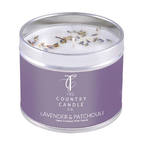 Pastels Lavender And Patchouli Tin Candle The Country Candle Co