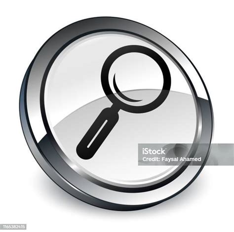 放大鏡圖示 3d 白色圓形按鈕向量圖形及更多圓形圖片 圓形 圖示 挑選 Istock