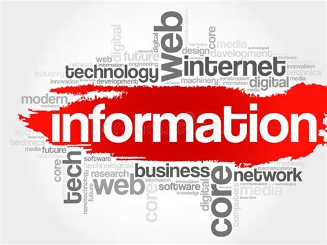 INFORMATION Word Cloud Stock Illustration Illustration Of