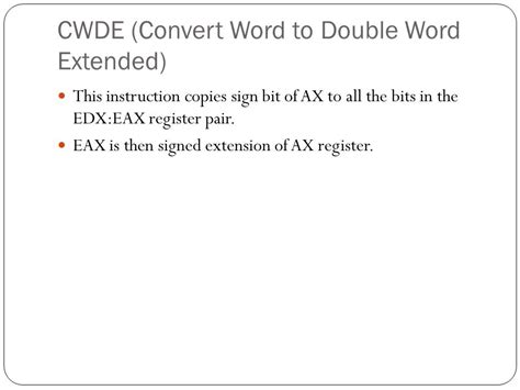 Data Movement Instructions Instruction Set Of 80386