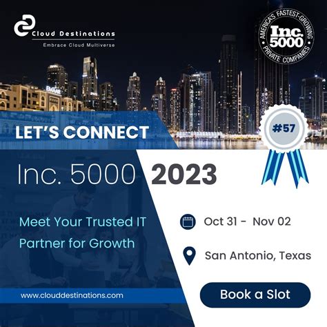 Cloud Destinations On Linkedin Inc5000 Rank57