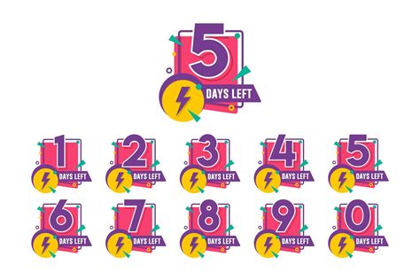 Number Days Left Countdown Timer Graphic By Kerja Serabutan · Creative