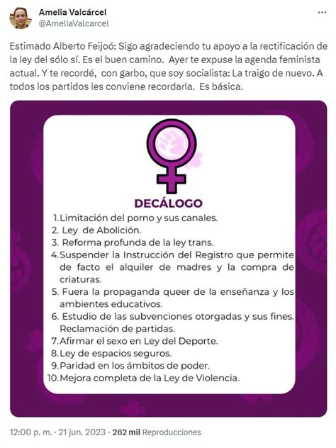 Qué Ha Dicho Amelia Valcárcel Y Qué No Sobre El Voto A Alberto Núñez