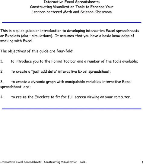 Interactive Excel Spreadsheet Regarding Interactive Excel Spreadsheets