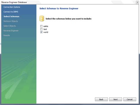 mysql mysql workbench manual 9 4 2 2 reverse engineering a live