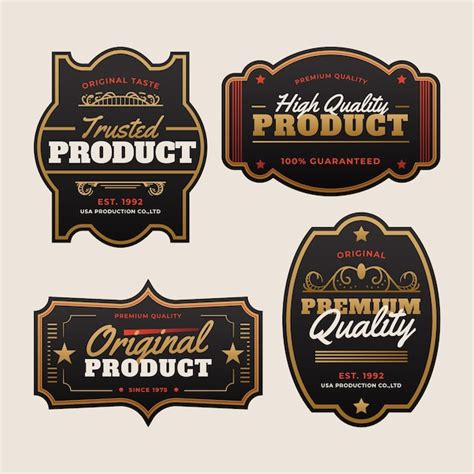 Diseño De Etiqueta Vintage Dibujada A Mano Vector Gratis