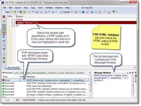 Programmers Php Script Checking With Cse Html Validator