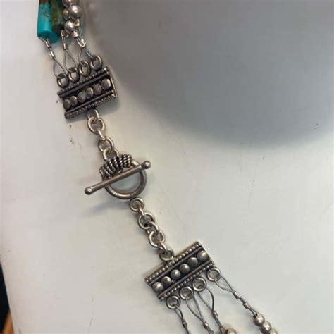 Multi Strand Turquoise Bead Necklace S