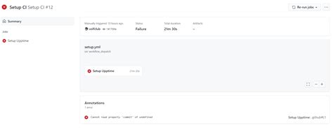 Error Setup Ci Cannot Read Property Commit Of Undefined · Issue 262 · Upptimeupptime · Github
