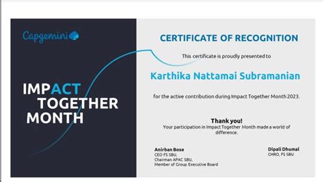 Karthika Nattamai Subramanian On Linkedin Csr Capgeminiindia