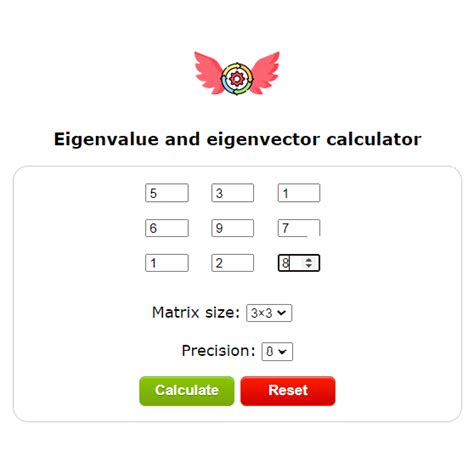 Eigenvector Calculator Eigenvalue Calculator