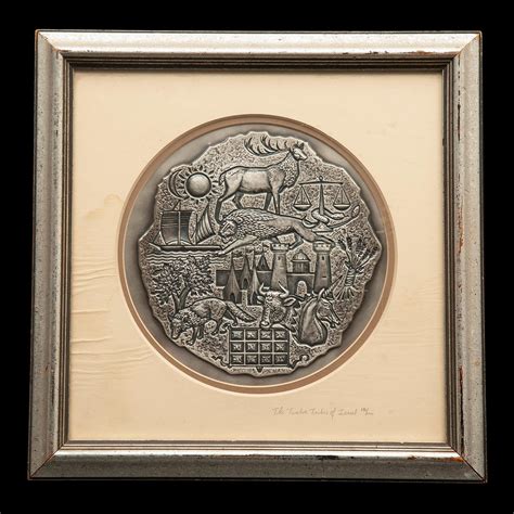 Las Doce Tribus De Israel Eua Sxx Plata Ley 0999 Certificado En