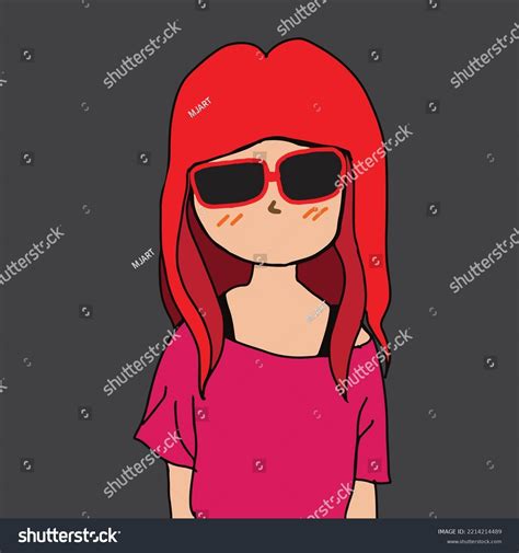 Cartoon Woman Wearing Glasses Vector Stock Vector Royalty Free