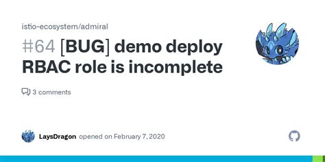 Bug Demo Deploy Rbac Role Is Incomplete · Issue 64 · Istio Ecosystem