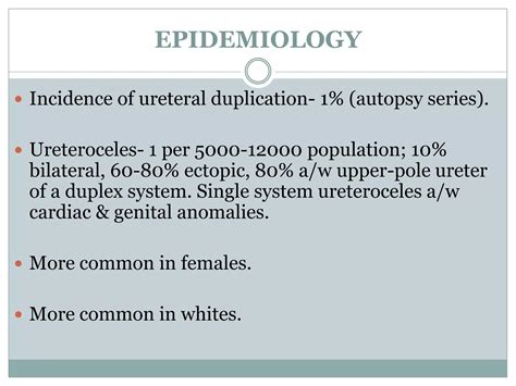 Ectopic Ureter And Ureterocoele Pptx