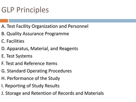 Oecd Principles Of Good Laboratory Practice Pptx