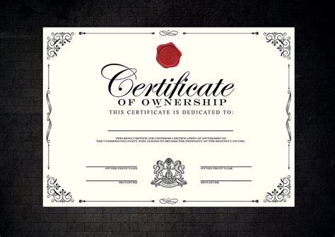 Bdsm Ownership Certificate Bdsm Print And Sign Yourself Version Classic