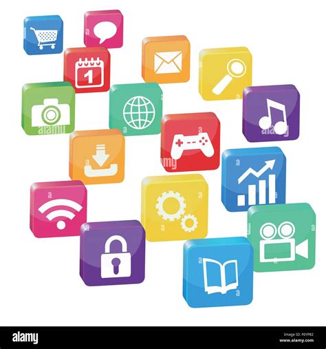 Many Apps Stock Vector Images Alamy